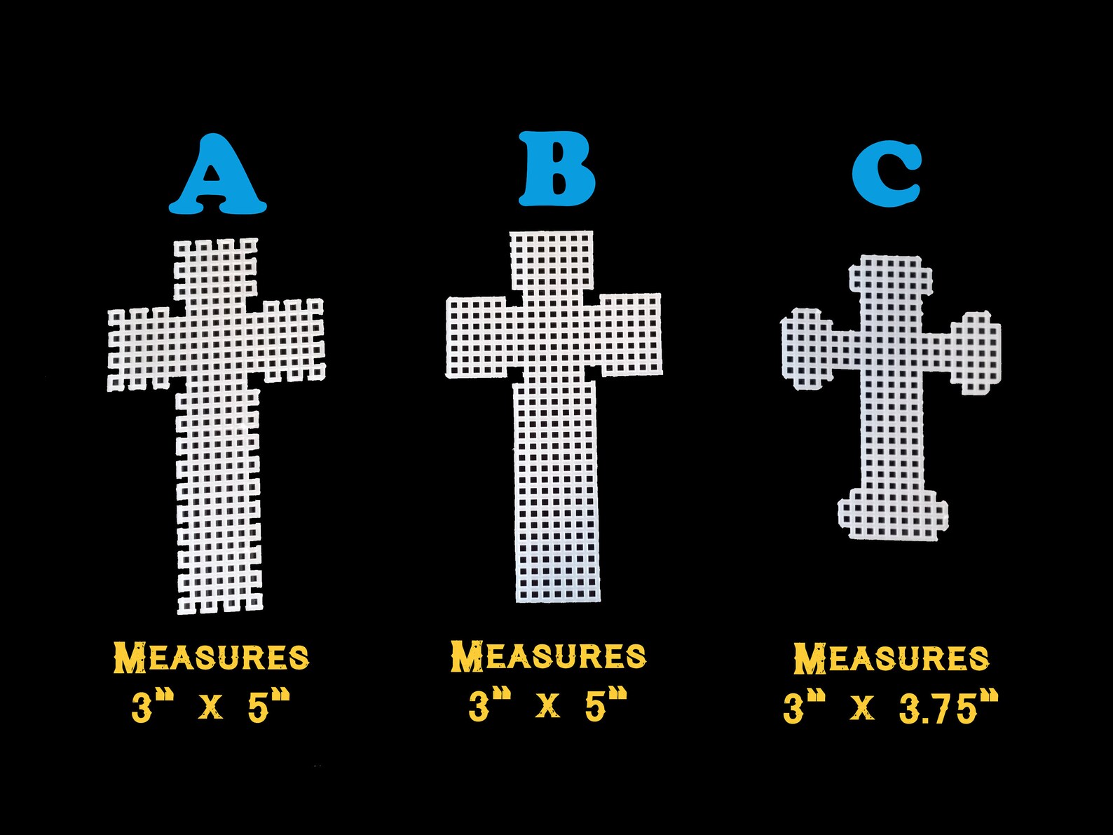 CROSSES Pre-cut PLASTIC CANVAS Shape Magnets Ornaments Gift | Etsy