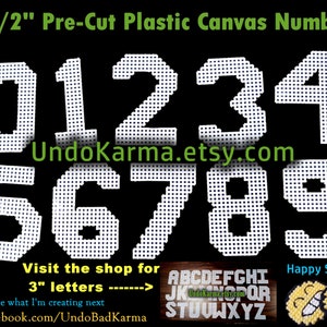 3.5" NUMBERS Plastic Canvas Pre-cut Shapes Sew Craft DIY Magnets Plant ...