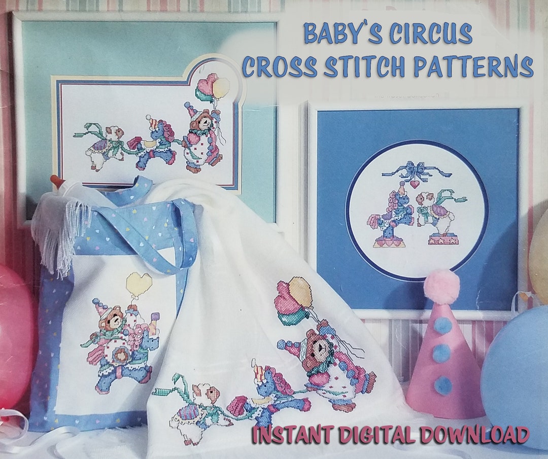 BABY'S CIRCUS Cross Stitch PDF Patterns Instant Digital - Etsy