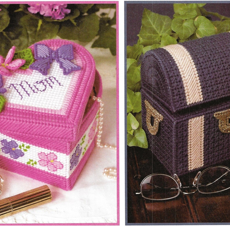 TREASURE BOXES Plastic Canvas Pattern Instant Digital Download PDF File ...