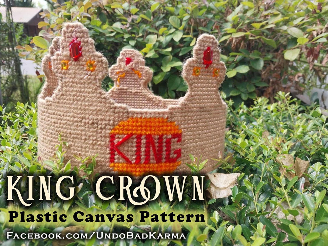 King Crown Plastic Canvas Pattern, Kids & Adult Hat (PDF Pattern) - Etsy