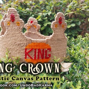 King Crown Plastic Canvas Pattern, Kids & Adult Hat (PDF Pattern) - Etsy