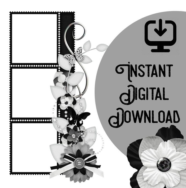 6 Cluster LAYOVER FRAMES Transparent PNG Graphics Instant - Etsy