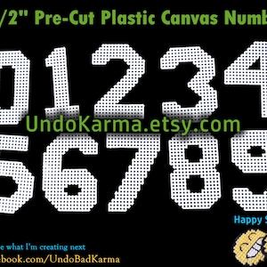 3.5" NUMBERS Plastic Canvas Pre-cut Shapes Sew Craft DIY Magnets Plant ...