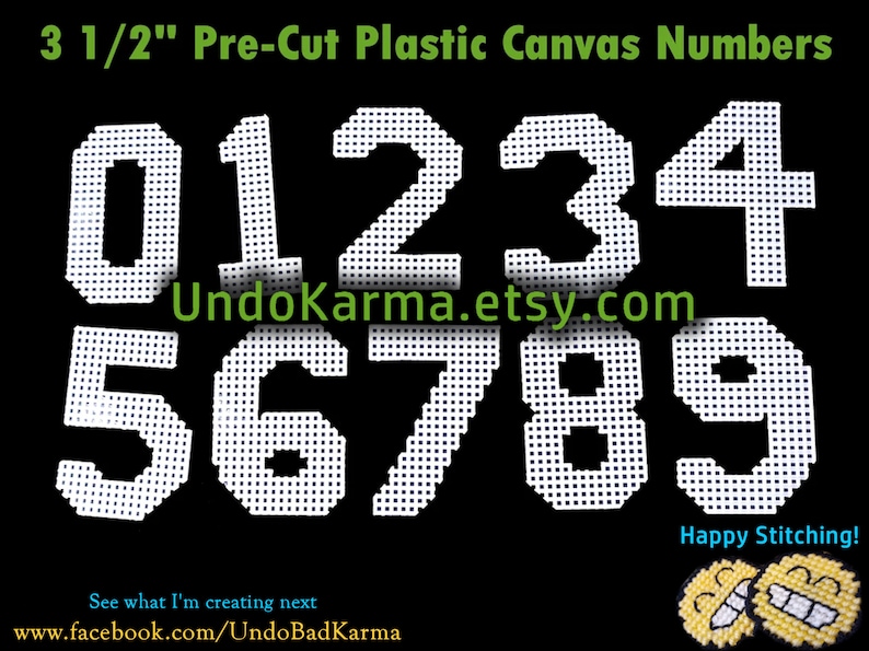 Plastic Canvas Numbers, 3.5