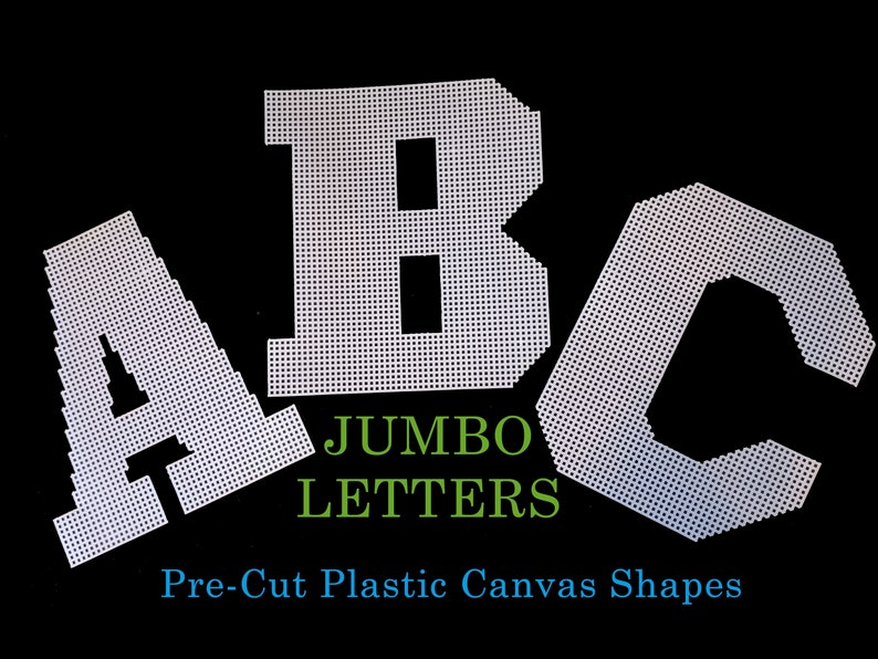 JUMBO ALPHABET Pre-cut Plastic Canvas Shapes Large LETTERS Big - Etsy