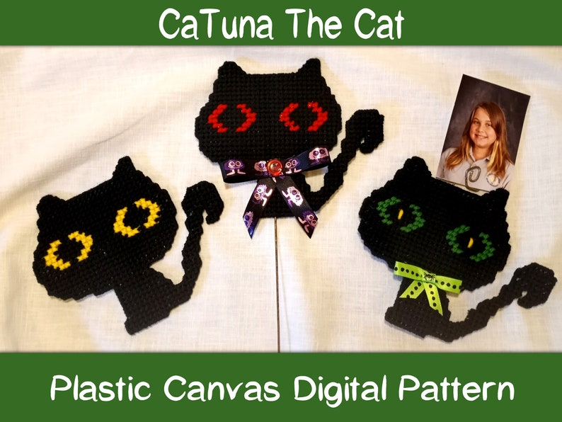 Plastic Canvas PATTERN Catuna the CAT Digital DOWNLOAD - Etsy