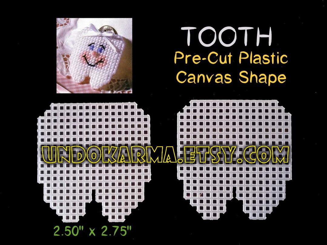 TOOTH Pre-cut Plastic Canvas Shape TOOTH FAIRY Molar Childs Magnet ...
