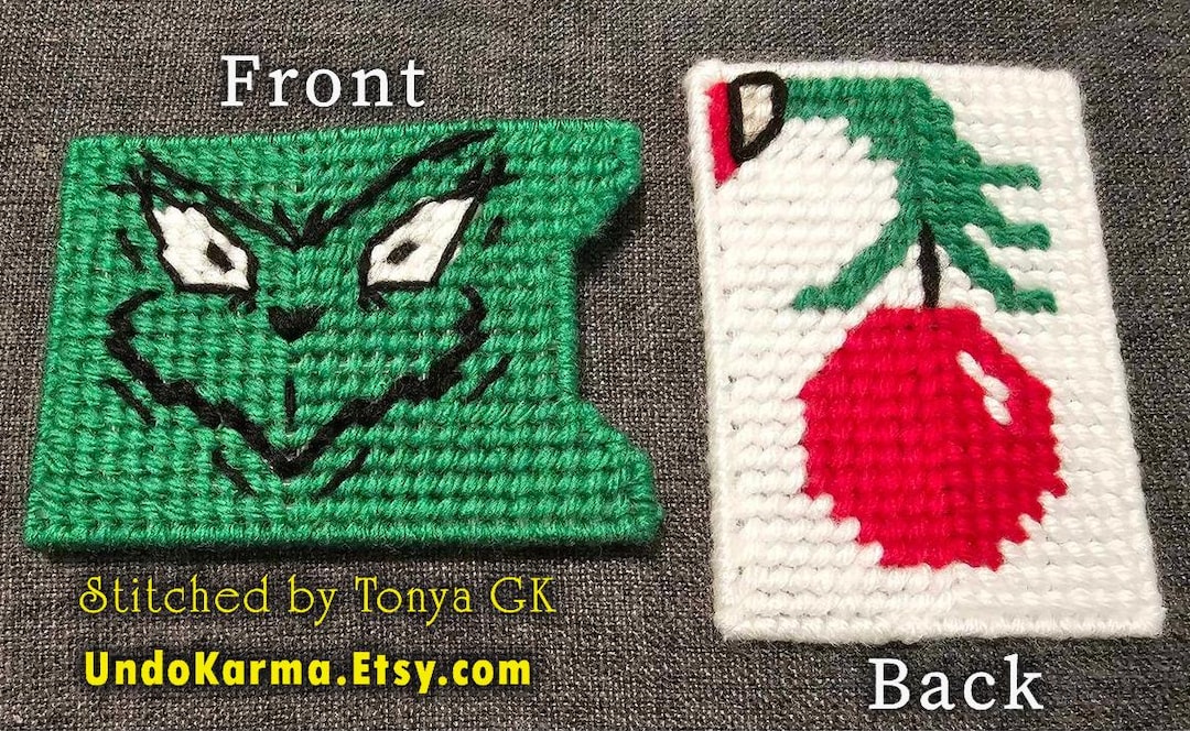 GRINCH Gift Card Holder PLASTIC CANVAS Pattern Digital Download ...