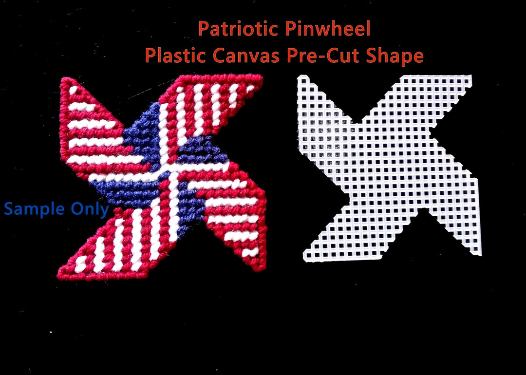 PATRIOTIC PINWHEEL Plastic Canvas Pre-cut Shapes Cut-out - Etsy