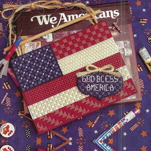 COUNTRY FLAG SAMPLER Plastic Canvas Digital Pattern Americana Patriotic ...