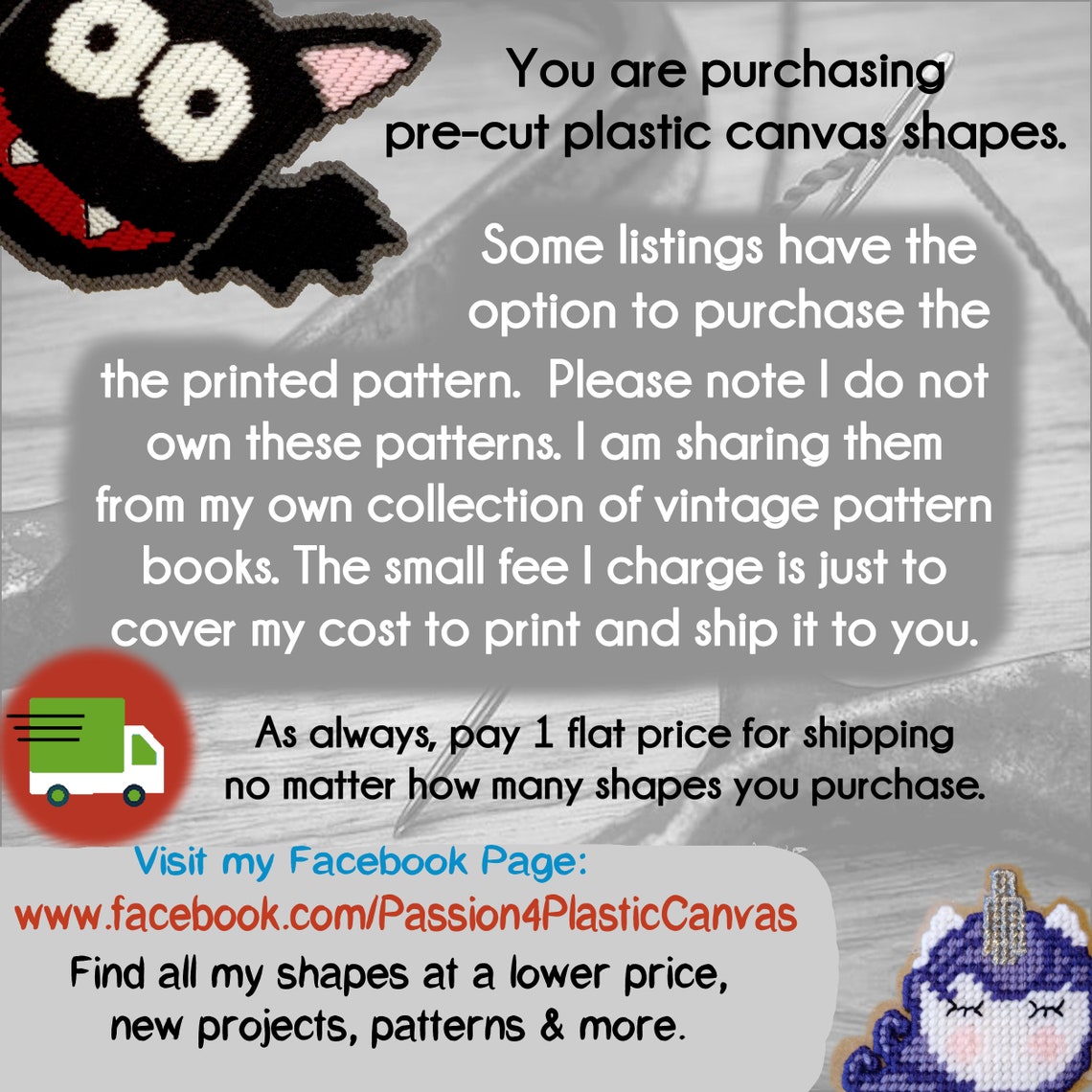 Halloween MONSTER MASH 6-piece Plastic Canvas Pre-cut Shapes Cutouts ...