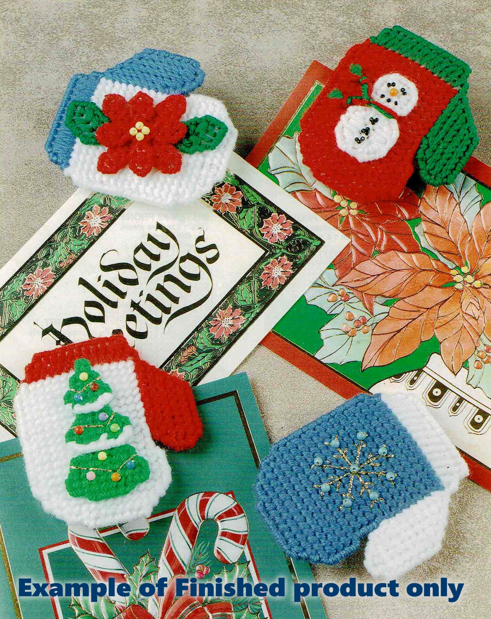 MITTENS Pre-cut Plastic Canvas Shapes Cutouts CHRISTMAS ORNAMENTS Clips ...