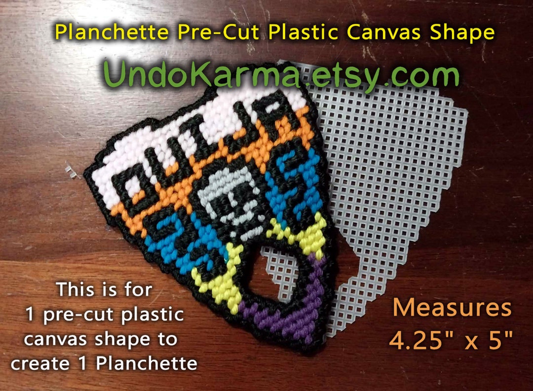 PLANCHETTE Ouija Plastic Canvas Shape Pre-cut Cut-outs Board Game Piece ...