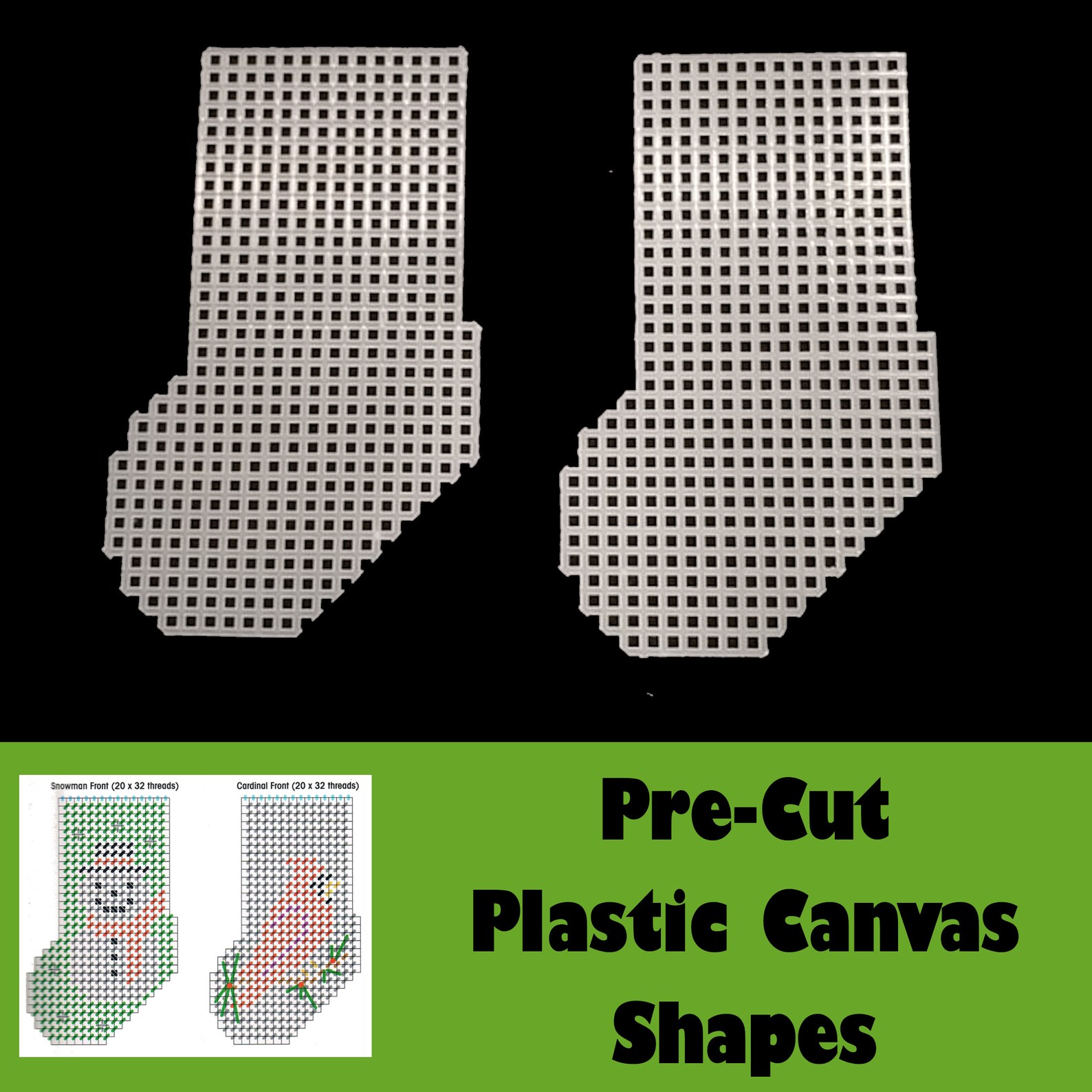 CHRISTMAS SOCKS Plastic Canvas Pre-cut Shapes Ornaments - Etsy