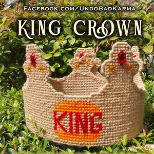King Crown Plastic Canvas Pattern, Kids & Adult Hat (PDF Pattern) - Etsy