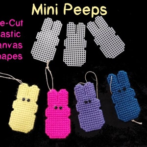 MINI PEEPS Pre-cut Plastic Canvas Shapes Cut-outs EASTER Ornaments ...