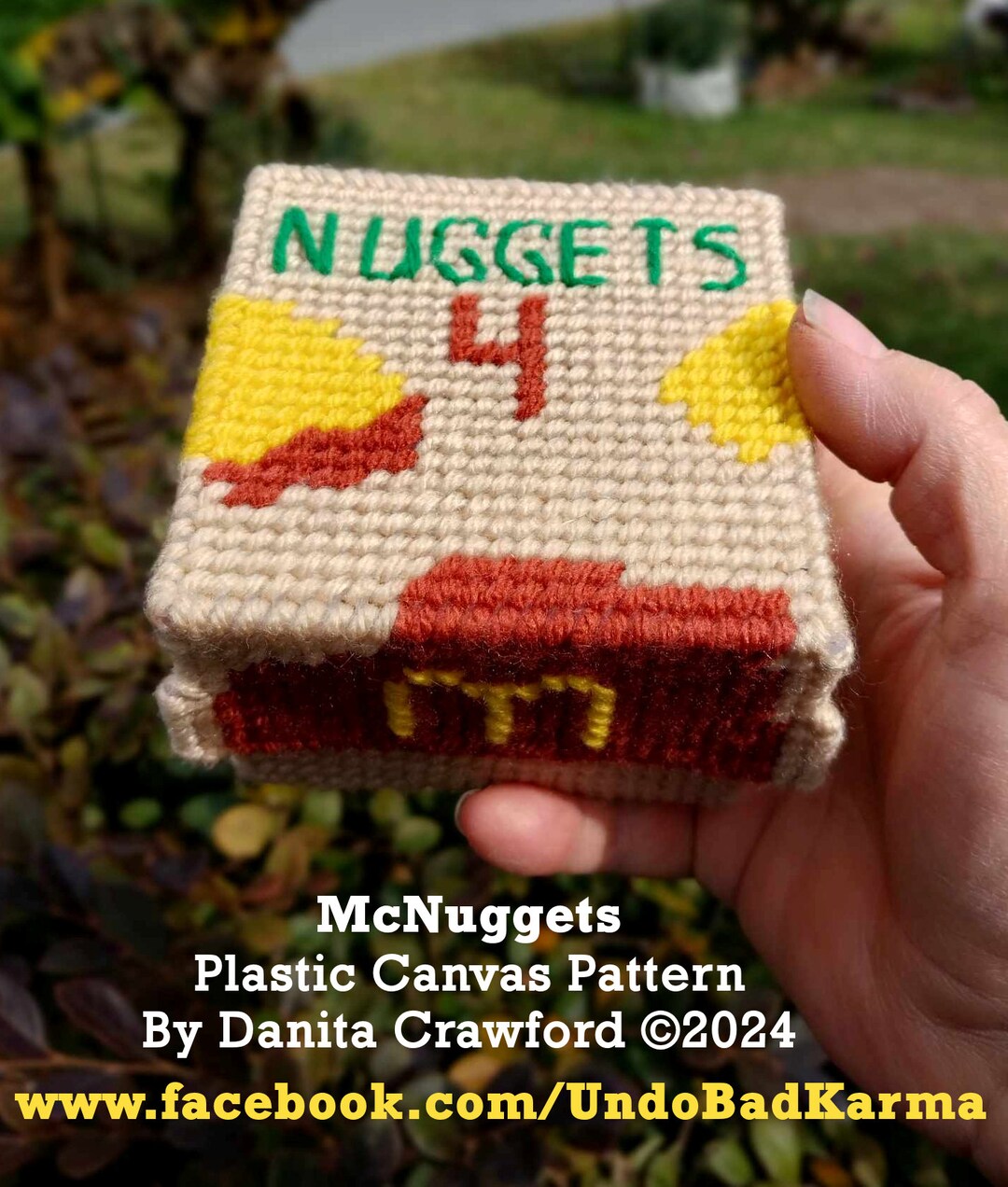 NUGGETS Plastic Canvas Pattern Add on for HAPPY BOX Meal Set Fun Purse ...