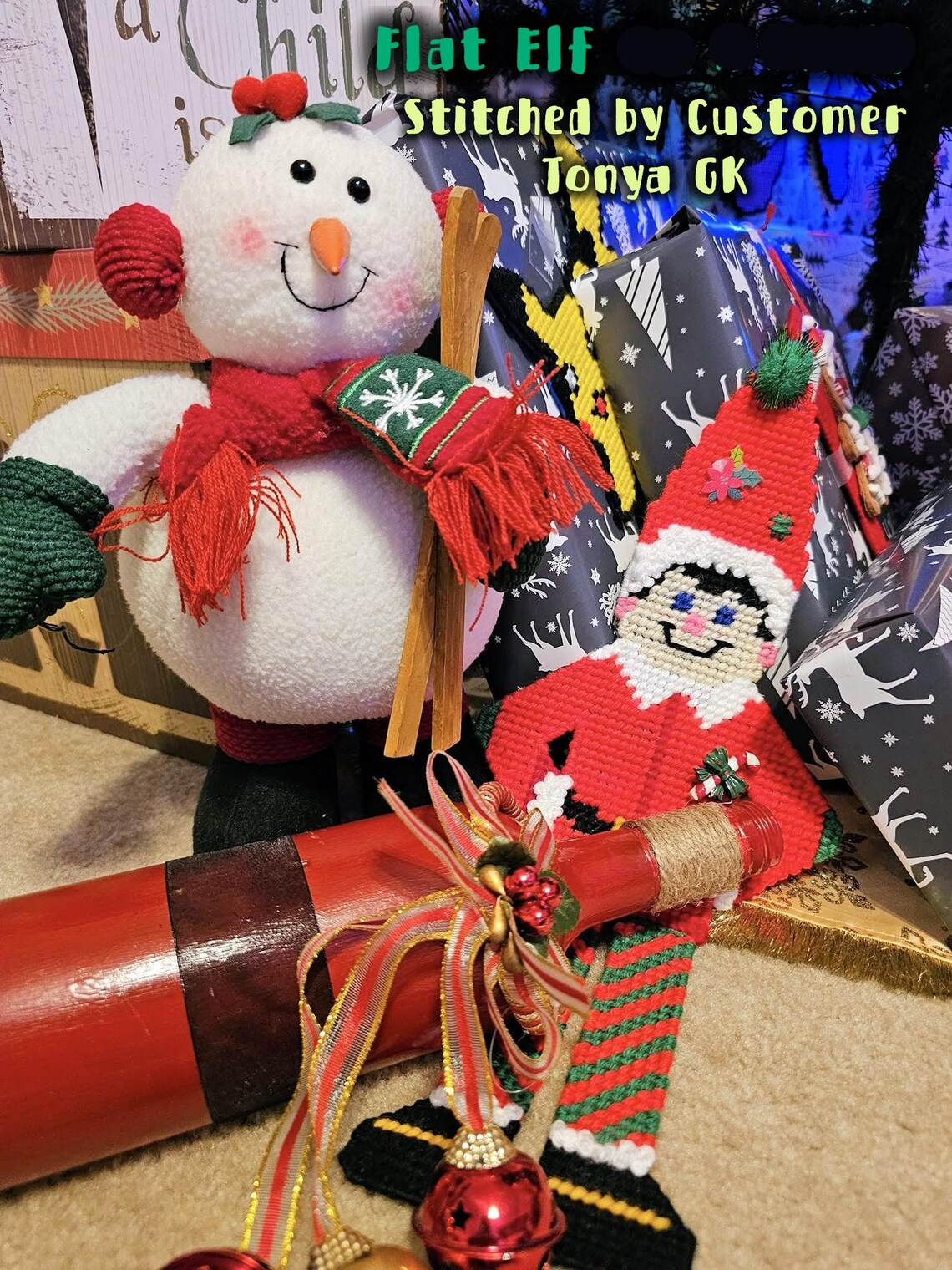 Flat Elf Plastic Canvas Shape, Christmas Decor Cutout - Etsy