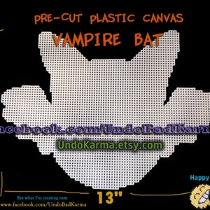 VAMPIRE BAT Pre-cut Plastic Canvas Shape HALLOWEEN Wall Decor ...