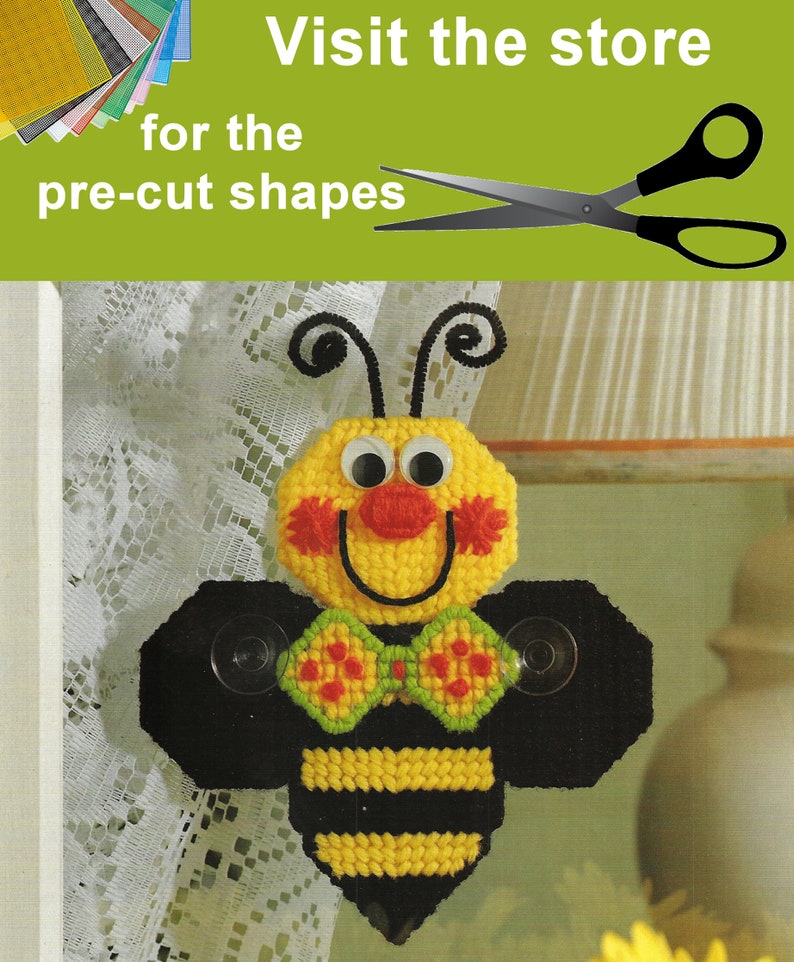 BEE HAPPY Vintage Plastic Canvas Pattern Pdf Instant Digital - Etsy