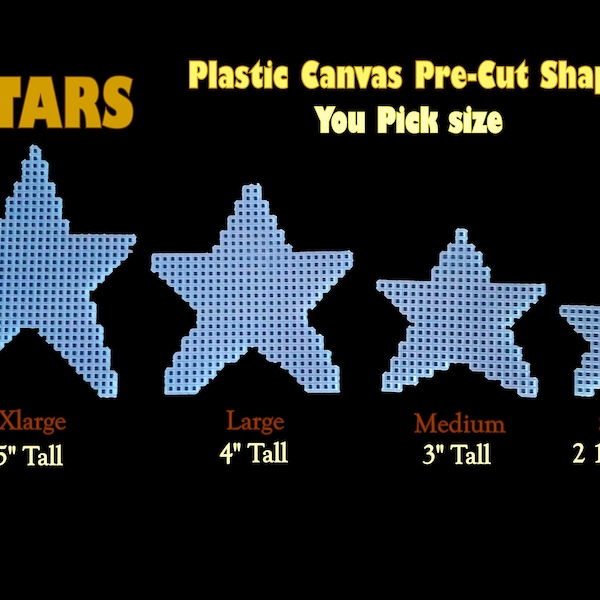 Plastic Canvas Star Ornaments - Etsy