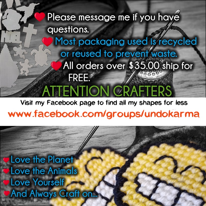 Halloween MONSTER MASH 6-piece Plastic Canvas Pre-cut Shapes Cutouts ...