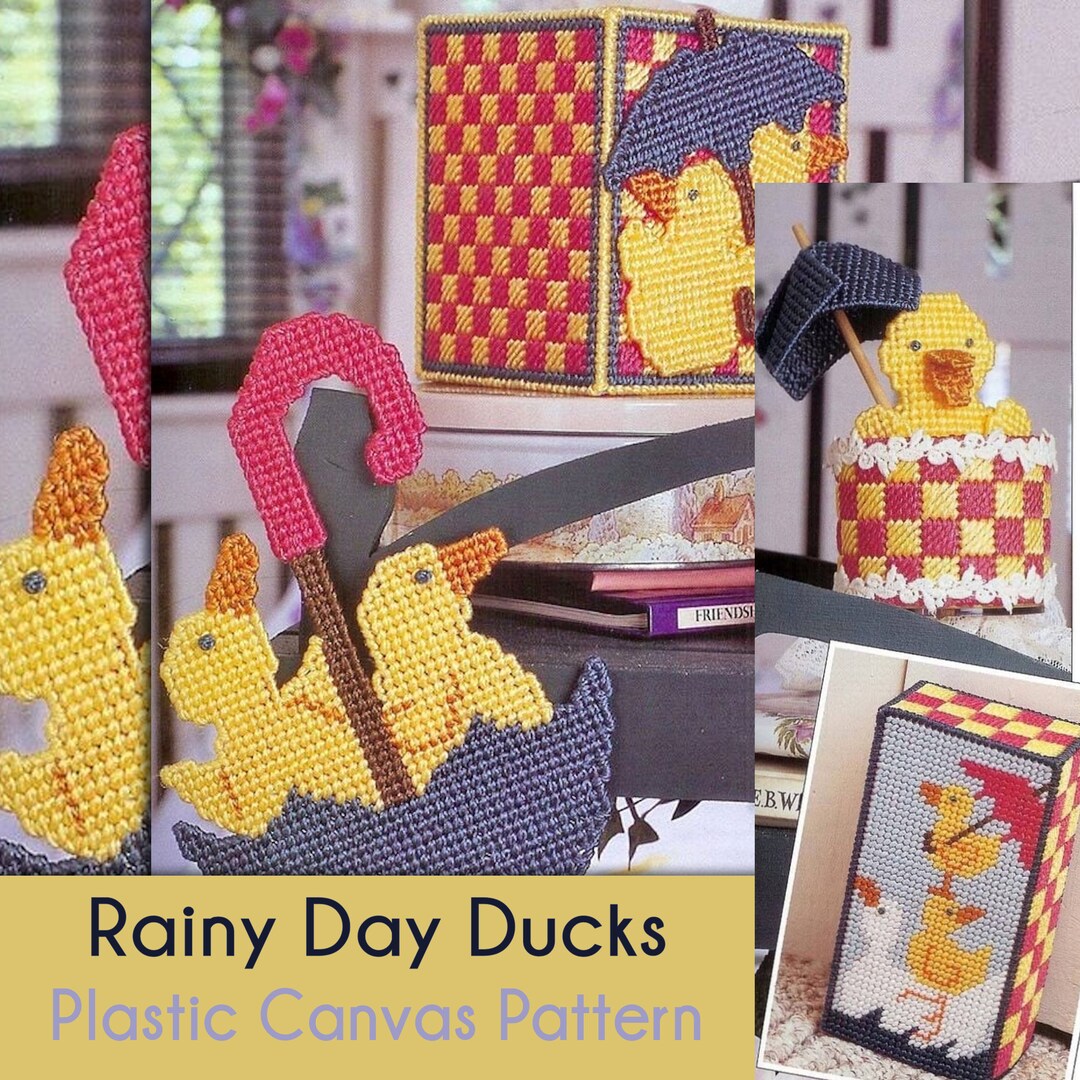 RAINY Day DUCKS Plastic Canvas Digital Pattern Instant Download 1 PDF ...