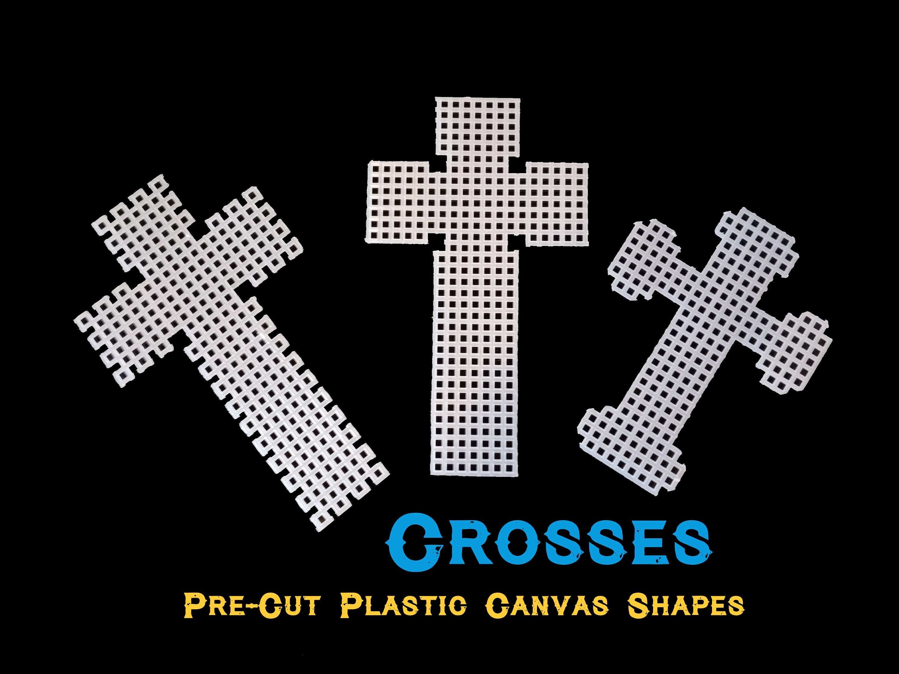 CROSSES Pre-cut PLASTIC CANVAS Shape Magnets Ornaments Gift - Etsy