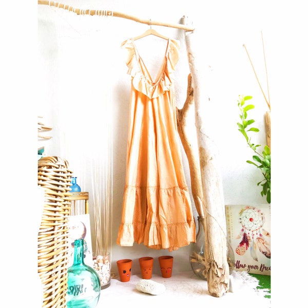 Apricot Color Dress - Etsy