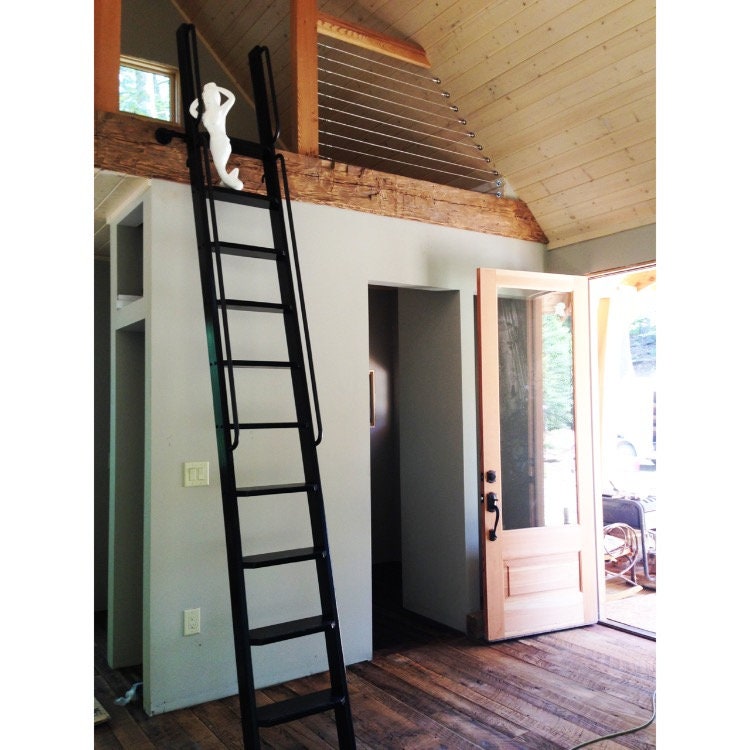 Wood Ladder, Loft Ladder, Library Ladder: Made to Order - Etsy