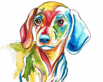 Dachshund wall art | Etsy