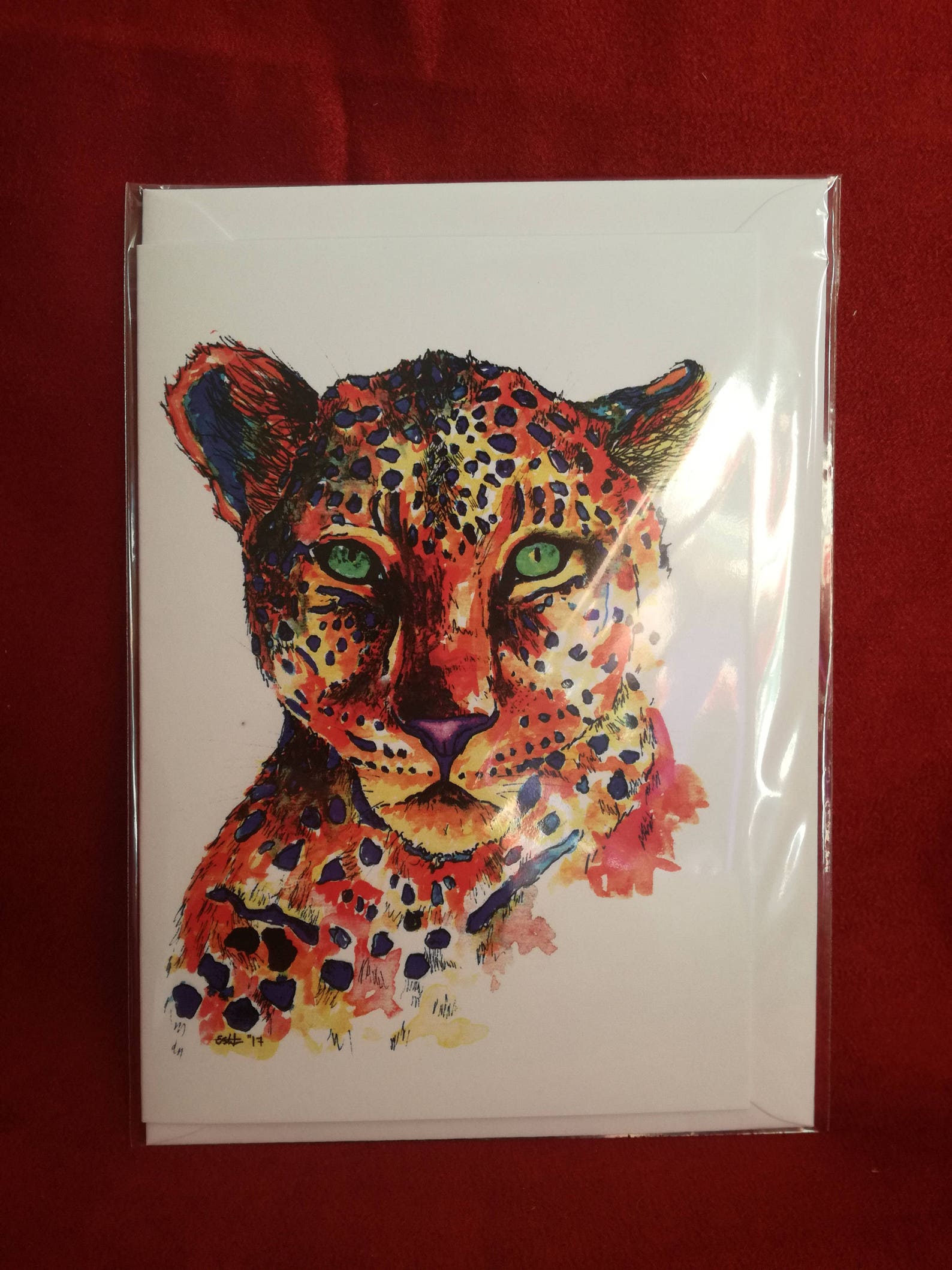 Leopard Card Big Cat Card Big Cat Gifts Leopard Print - Etsy