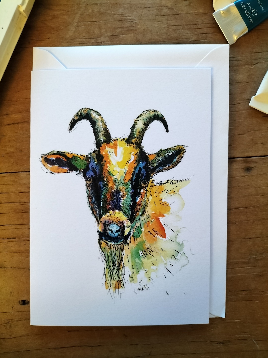 Goat Greeting Card, Farm Animals Card, Birthday, Thank You, Special ...