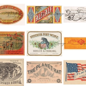 Random Labels From Late 1800 Advertising & Signs for Junk - Etsy
