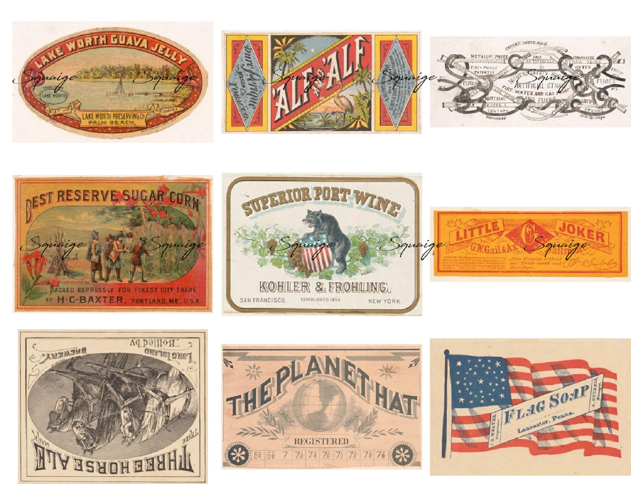 Random Labels From Late 1800 Advertising & Signs for Junk - Etsy