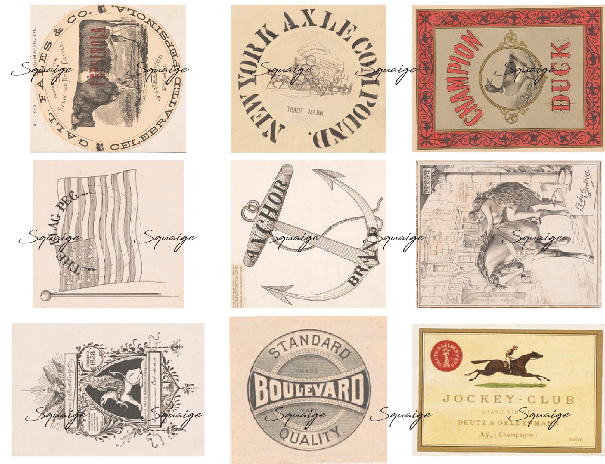 Random Labels From Late 1800 Advertising & Signs for Junk - Etsy