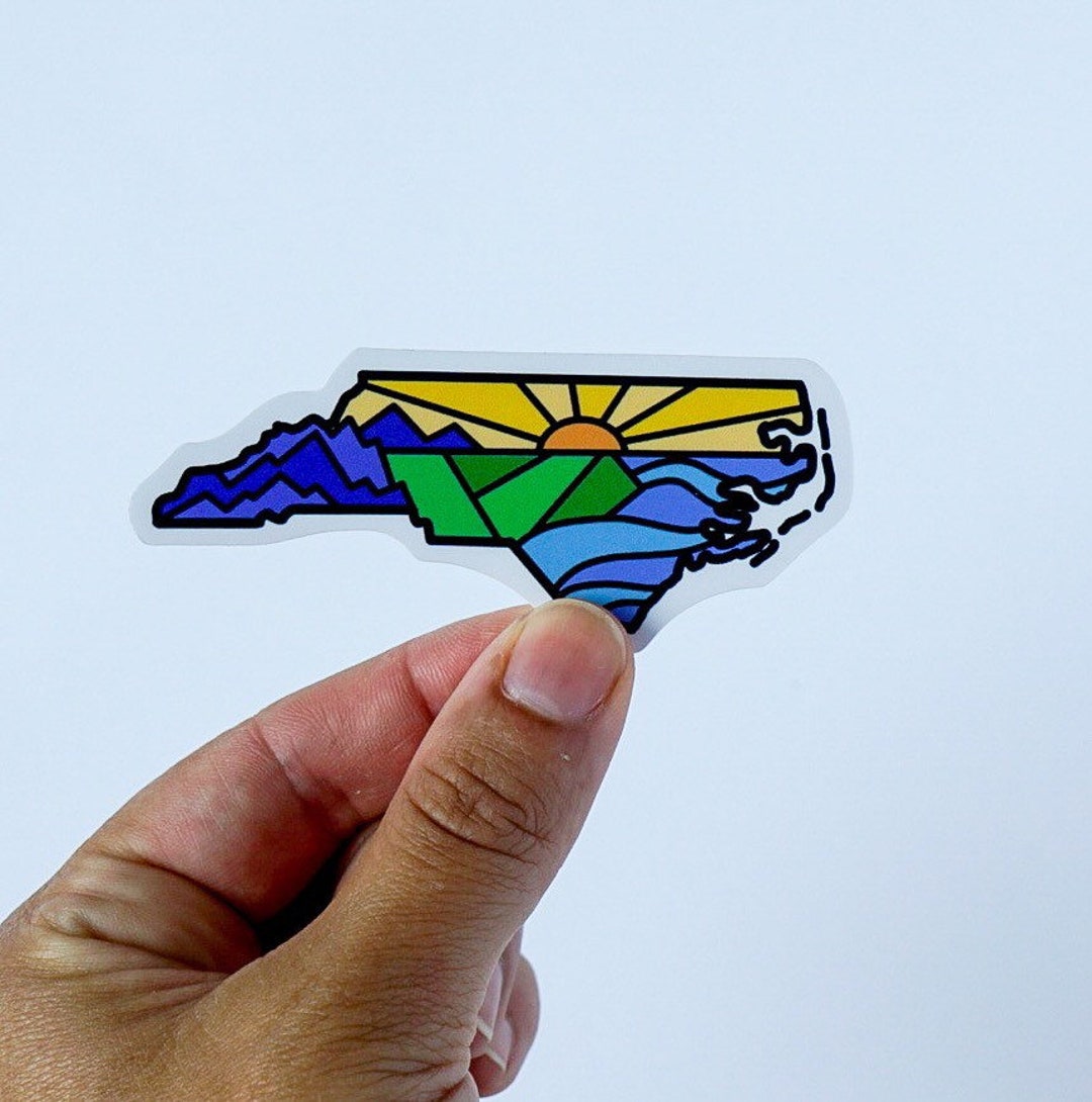 Modern NC Sticker / North Carolina Sticker / Nc Art / North Carolina ...