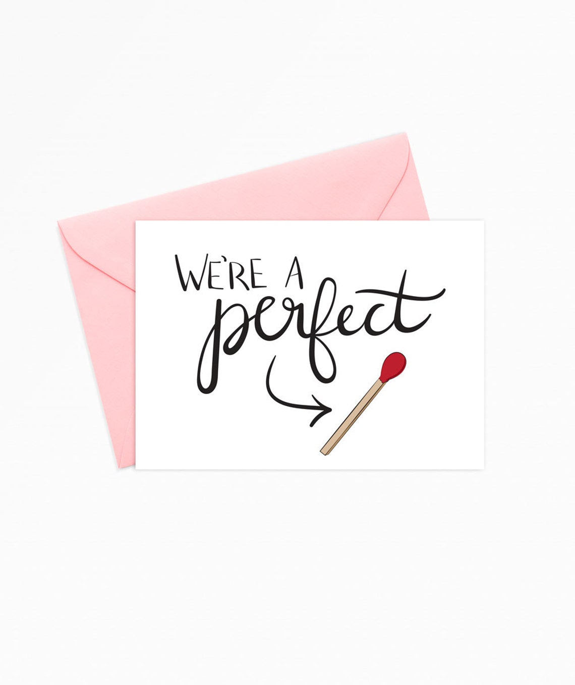 Printable Greeting Card - INSTANT DOWNLOAD - We're a Perfect Match - Etsy
