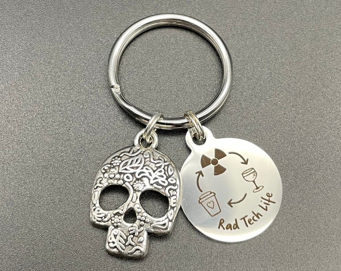 Rad Tech Keychain, Radiology, Graduation, Skeleton, Xray Tech, Caduceus ...