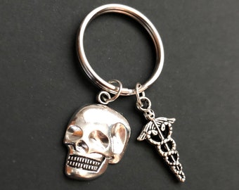 Skull keychain | Etsy