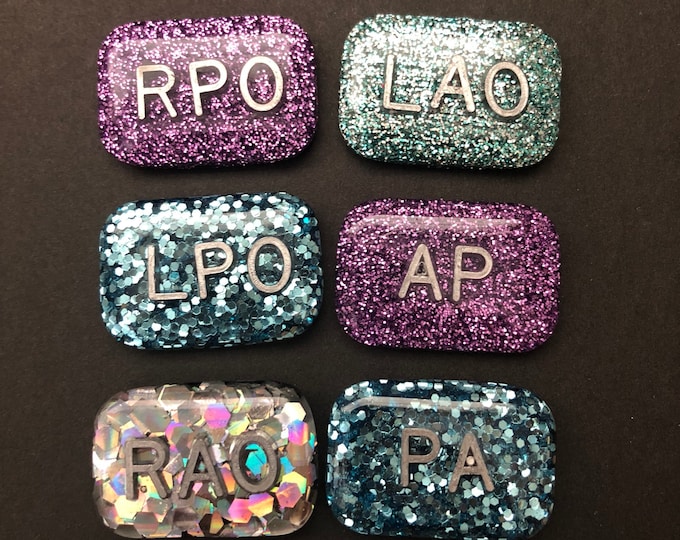 Rao Rpo Lao Lpo, Ap, Pa, Positional Xray Markers, Rectangle, Glitter, X ...