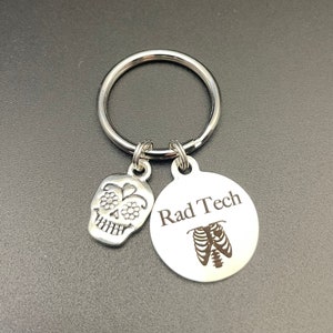 Rad Tech Keychain, Radiology, Graduation, Sugar Skull, Xray Tech ...