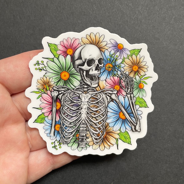 Skeleton Sticker - Etsy