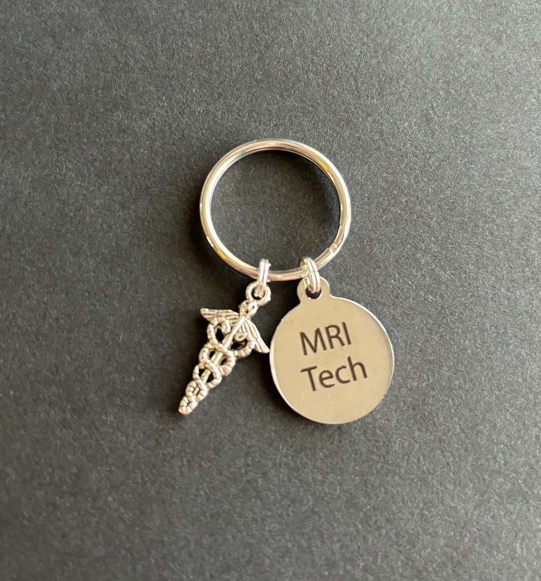MRI Tech Keychain, Radiology, Graduation, Skeleton, Caduceus, Gift, Rad ...