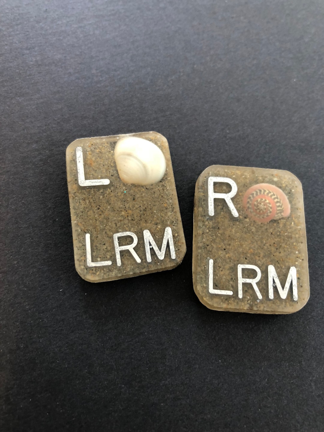 Beach Lover Xray Markers, 2 or 3 Initials, Rectangle, Real Sand ...