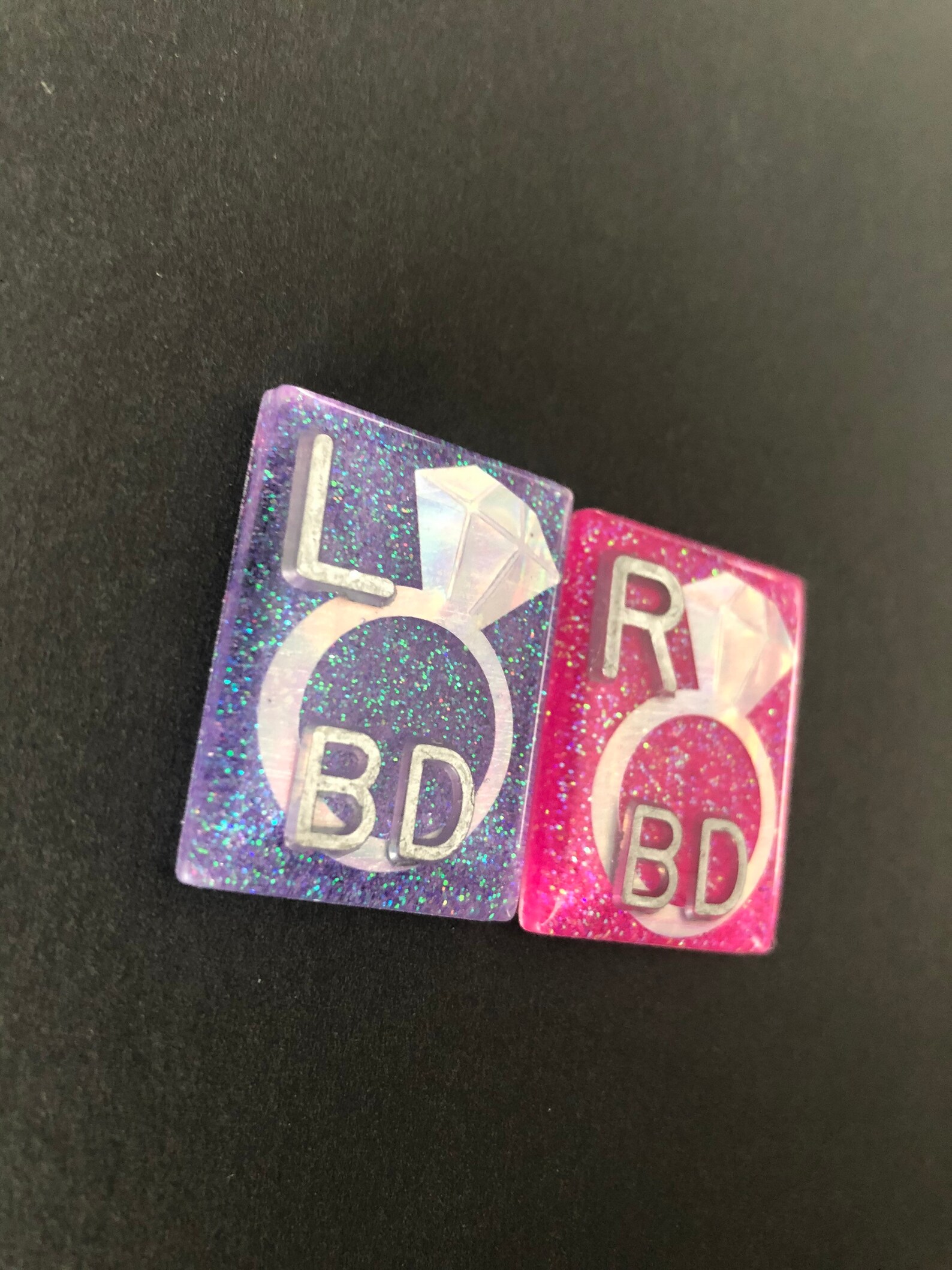 Diamond Ring Xray Markers, With 2 or 3 Initials, Rectangle, Glitter ...