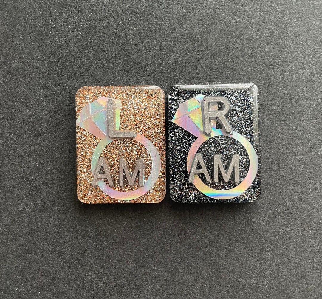 Diamond Ring Xray Markers, With 2 or 3 Initials, Rectangle, Glitter ...