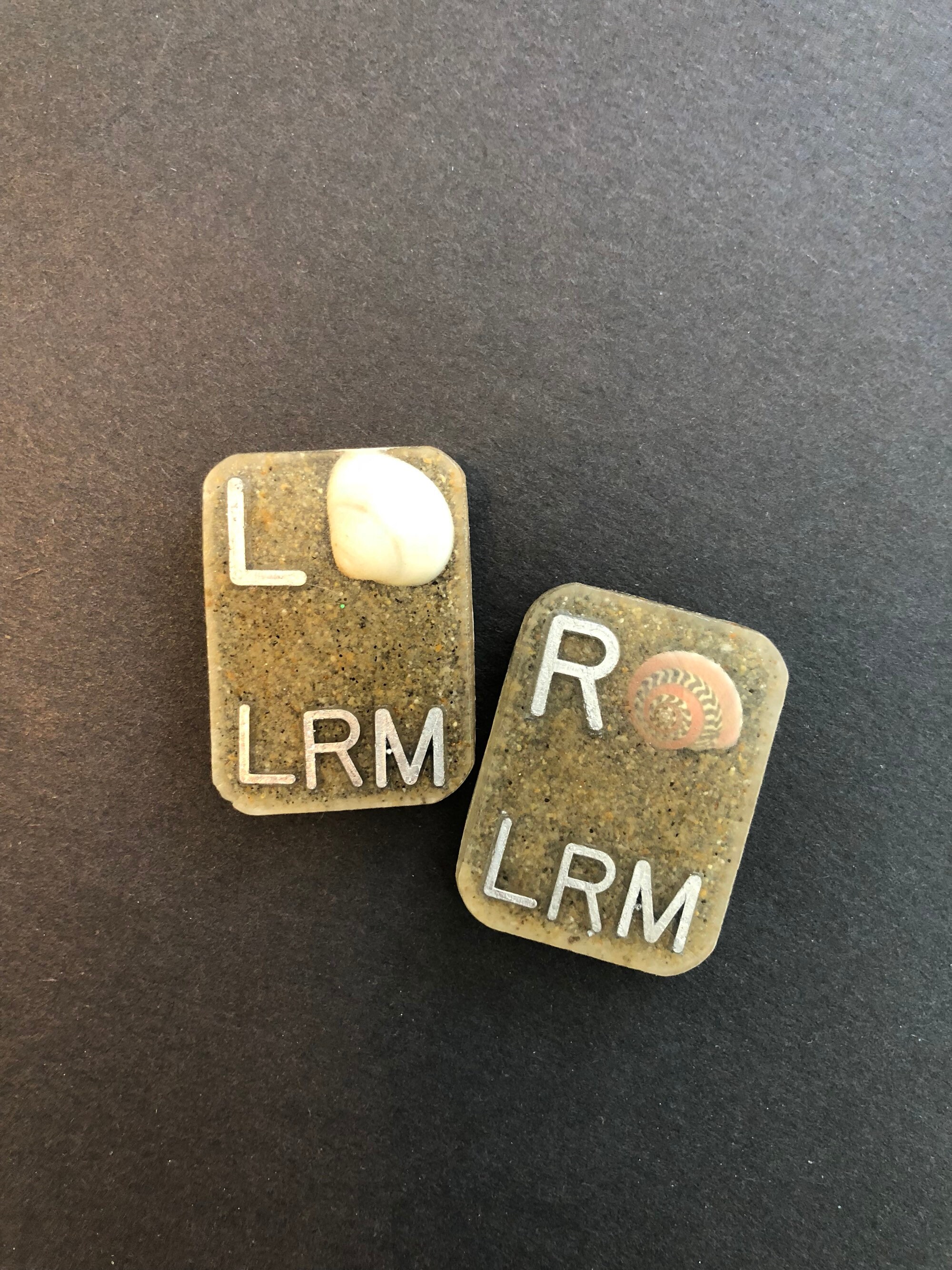 Beach Lover Xray Markers, 2 or 3 Initials, Rectangle, Real Sand ...