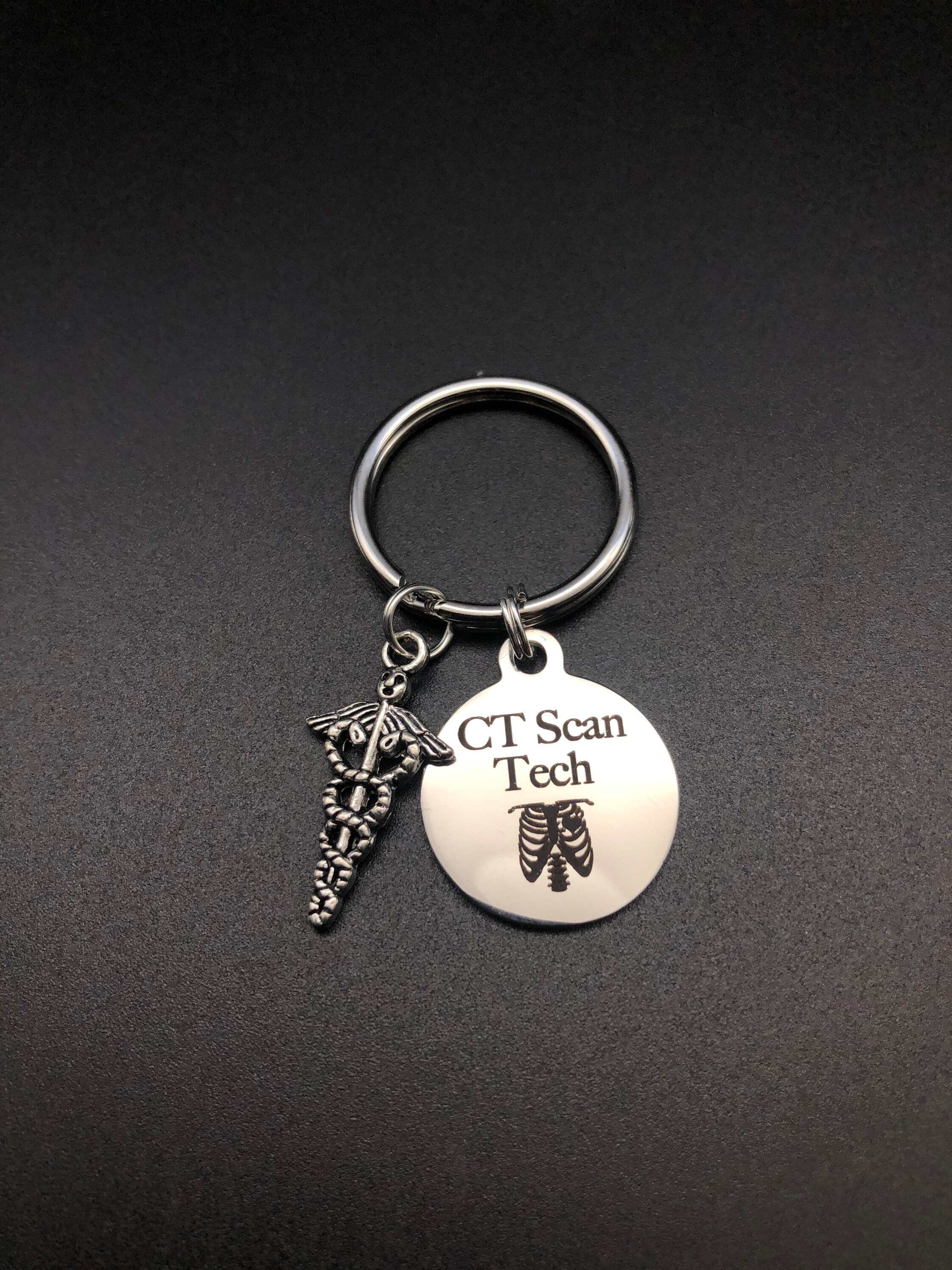 CT Scan Tech Keychain Radiology Graduation Skeleton | Etsy
